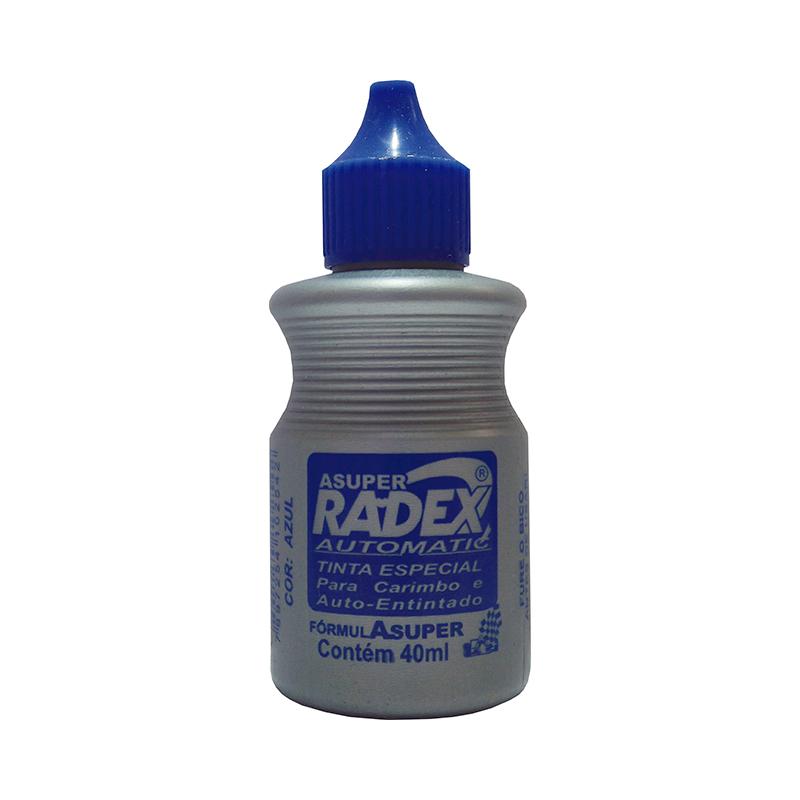 Tinta para carimbo Auto-Entintado 40ml - Azul - Radex - Escritório - Lepok