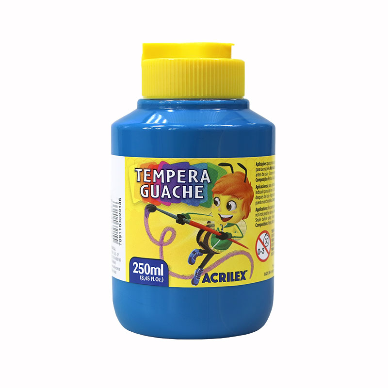 Tinta guache Azul 250ml 559 Acrilex - Escolar - Lepok