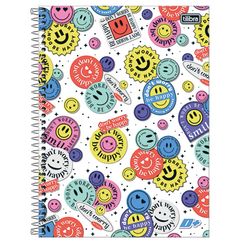 Caderno espiral capa dura universitário 10x1 - 200 folhas - D Mais ...