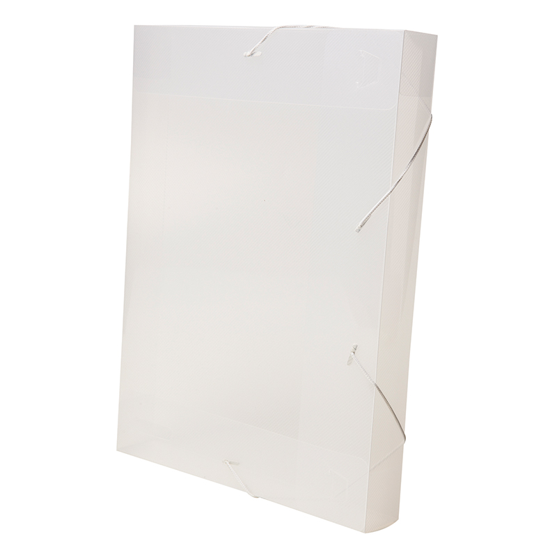 Pasta com aba elástico ofício lombo 55mm - Line - transparente cristal ...