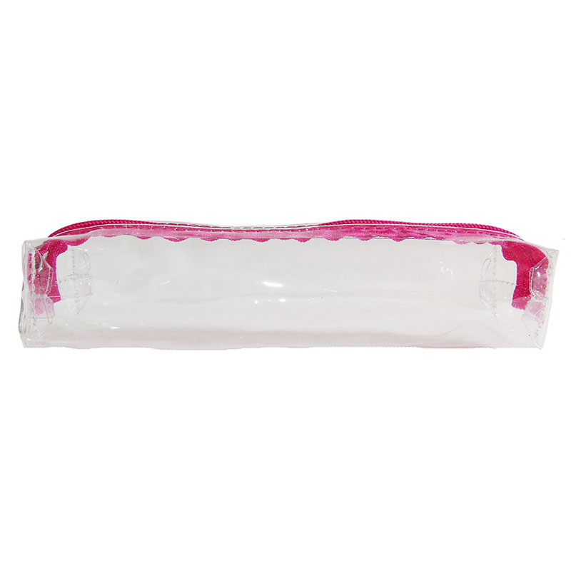Estojo escolar pequeno com ziper - 100-L2001PI/20 - Transparente Rosa ...