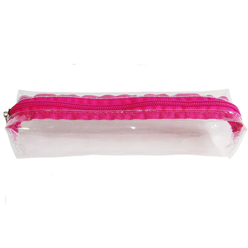 Estojo escolar pequeno com ziper - 100-L2001PI/20 - Transparente Rosa ...
