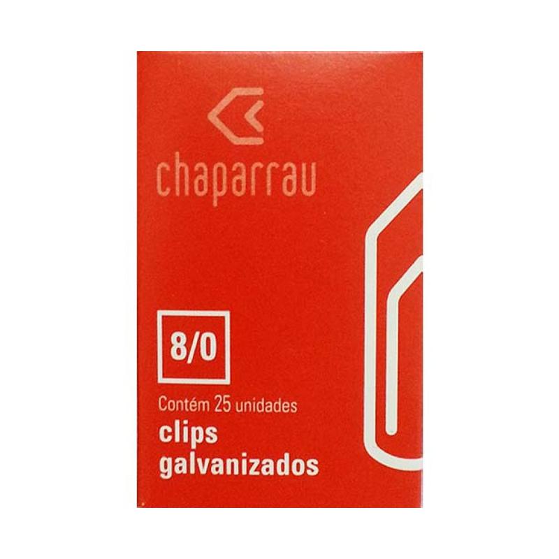 Clips galvanizado NR 8/0 - com 25 unidades - Chaparrau - Escritório - Lepok
