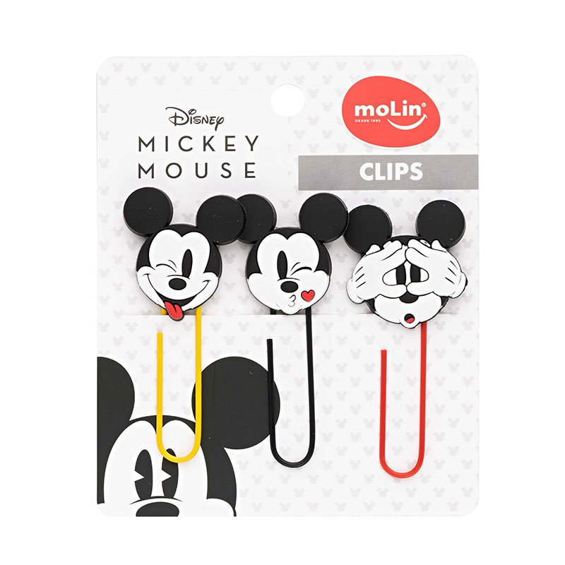 Clips especial Mickey - com 3 unidades - 22694 - Molin - Escritório - Lepok