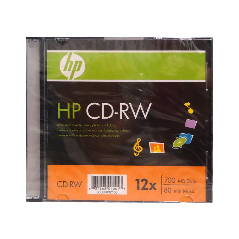CD-RW regravável 700MB 80 minutos - slim - HP - Mídias e Drives - Lepok