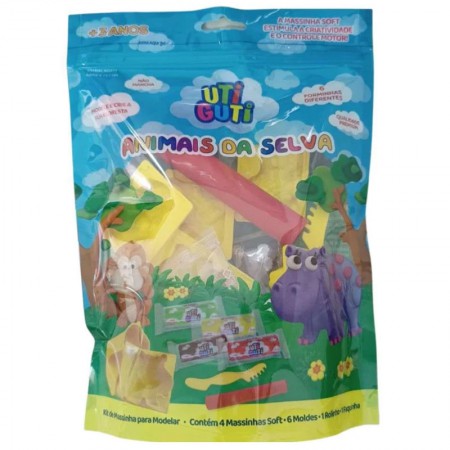 Massinha kit massa de modelar Animais da Selva Utiguti 600109 - Licyn ...