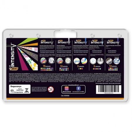 Kit lettering intensity c/ 48 itens 970809 Bic - Escrita - Lepok