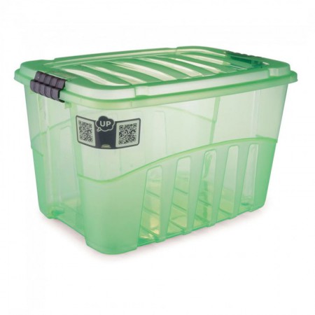 Caixa organizadora Gran Box alta verde - 9071 - 56 litros - Plasútil ...