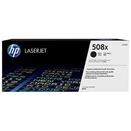 Toner HP 508X Original CF360XC Preto Alto Rendimento p/ LaserJet M553dn ...