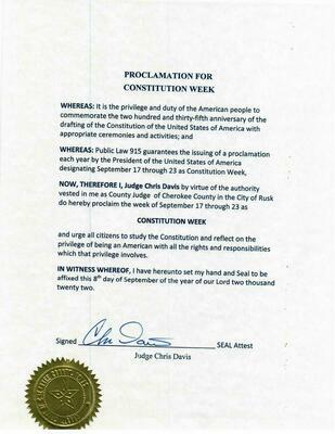 Celebrate the foundation of America; DAR promotes Constitution Week ...