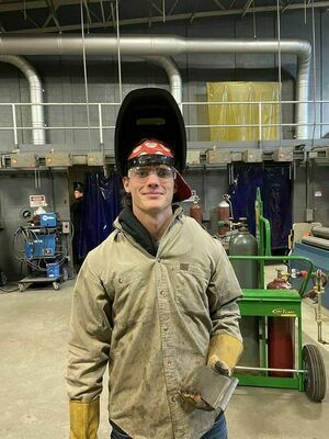 Max Gibbs passes Welding Certification