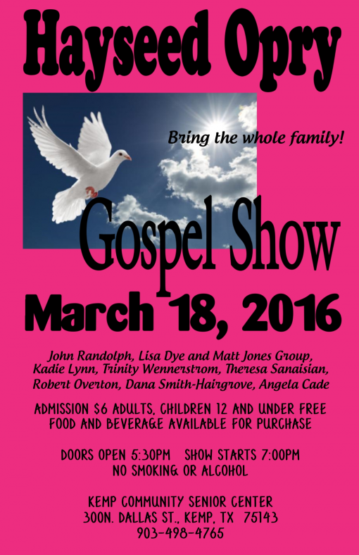 Hayseed Opry Gospel Show - Cedar Creek Lake