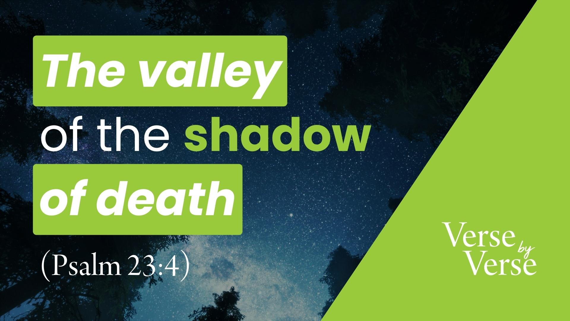 The Valley of the Shadow of Death (Psalm 23:4)