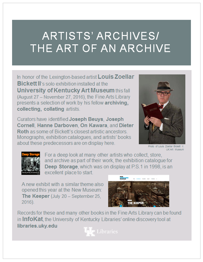 Artists' Archives/The Art of an Archive - Library Exhibits at the ...