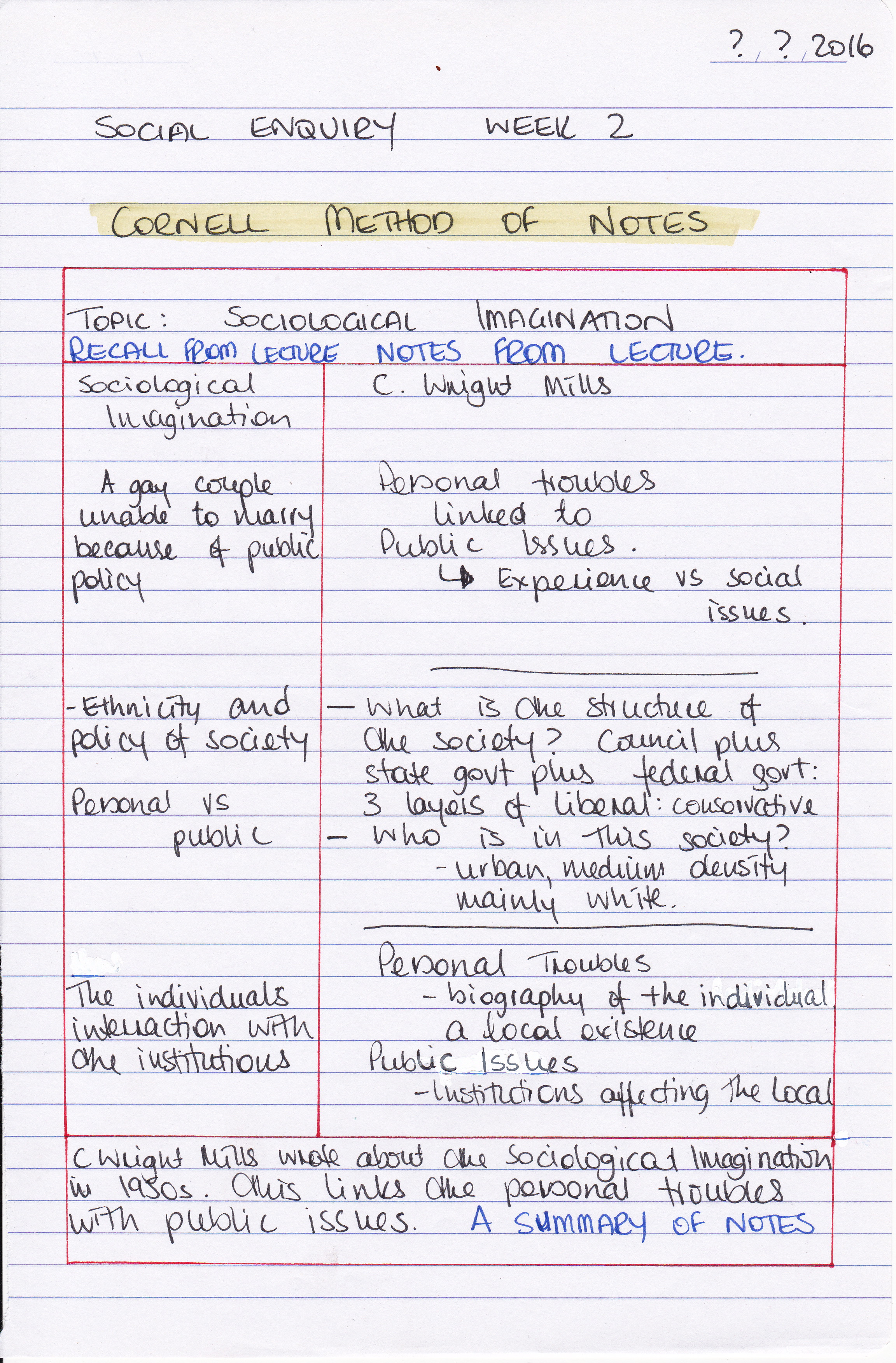 Methods Of Note Taking Note Taking In Lectures And Tutorials 