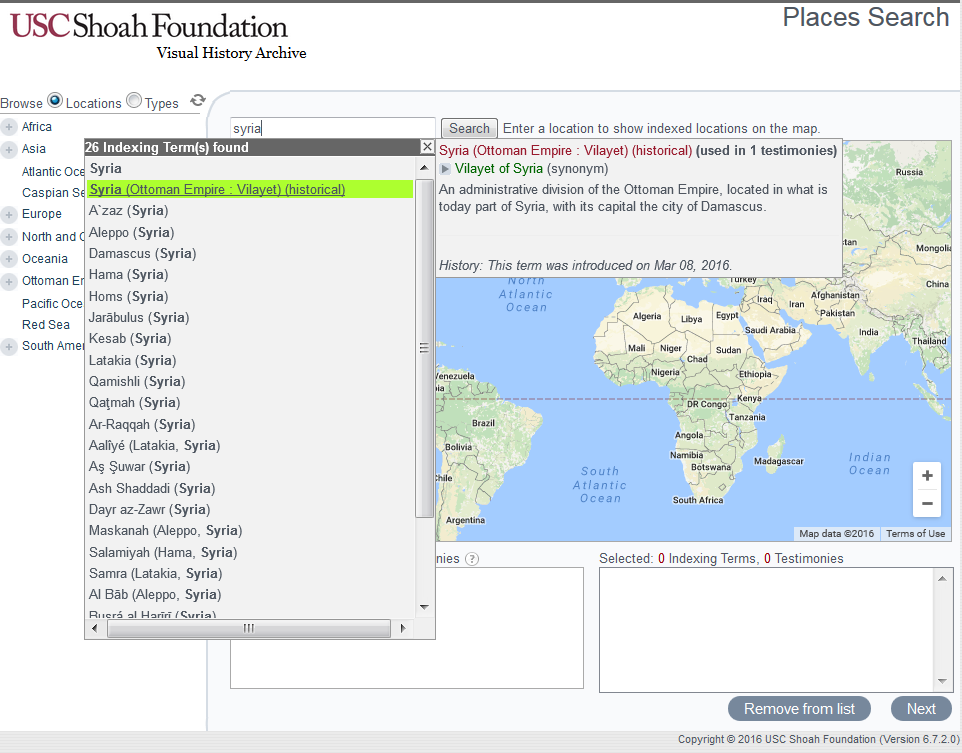 Places Search - Visual History Archive - LibGuides at ProQuest