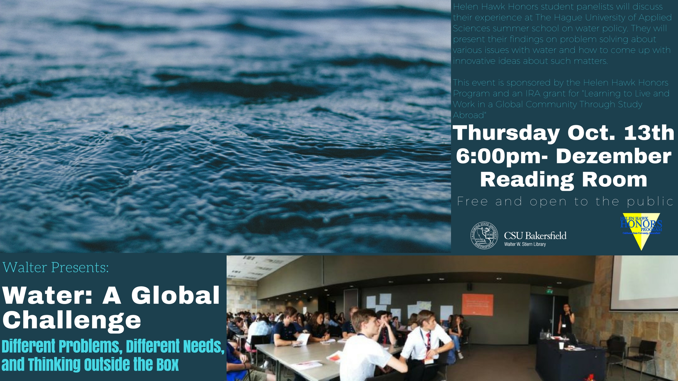 Hawk Honors Water Panel - Walter Presents - Library Home at CSU Bakersfield