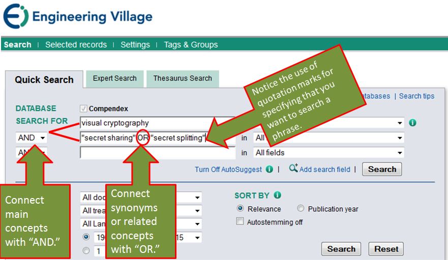 Search databases effectively - A Guide to Engineering Resources for ...