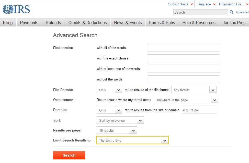 IRS Documents and Resources - Federal Tax Research Guide - Research ...