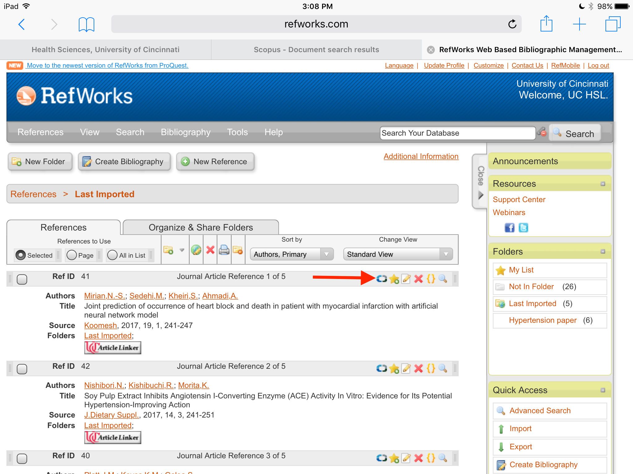 RefWorks on iPad - Nursing - Research Guides at University of Cincinnati