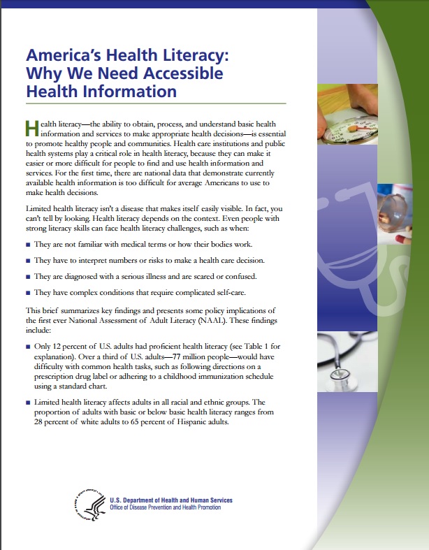 Reports & Research - Health Literacy: Speak Plain Language - Research ...