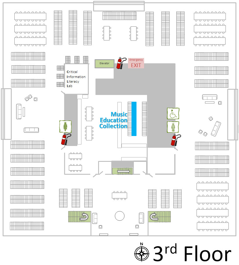 Music Education Collection - Map of Armacost Library - Armacost Library ...