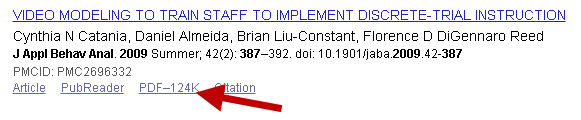 How do I find articles from the Journal of Applied Behavior Analysis ...