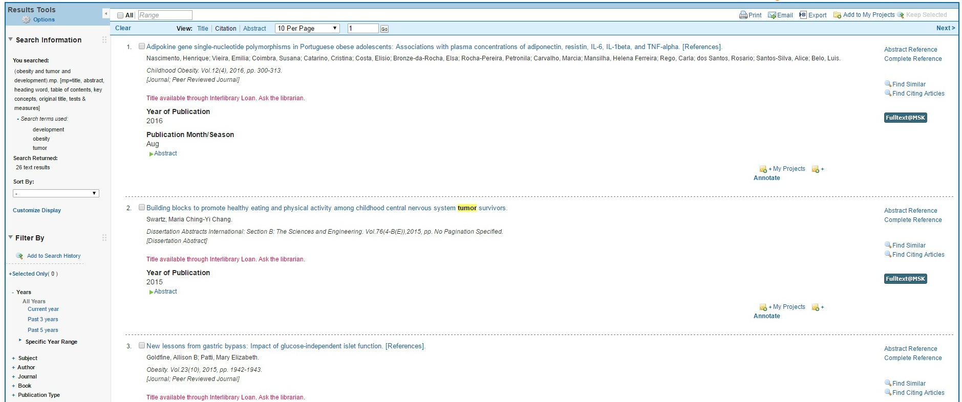 Refining the Search - Database Searching - LibGuides at Memorial Sloan ...