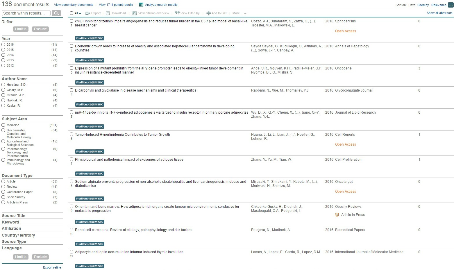 Refining the Search - Database Searching - LibGuides at Memorial Sloan ...