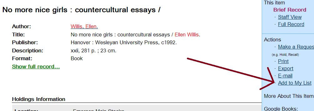 Using the My List feature - Using the FLO Catalog MyAccount Feature ...