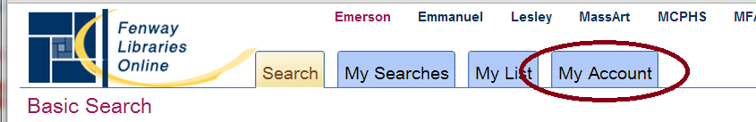 Renewing Books - Using the FLO Catalog MyAccount Feature - SMFA Library ...