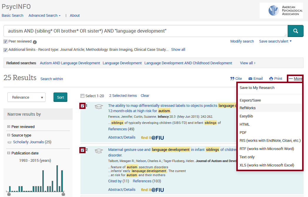 Cite from PsycINFO - PsycINFO Guide - FIU Libraries at Florida ...