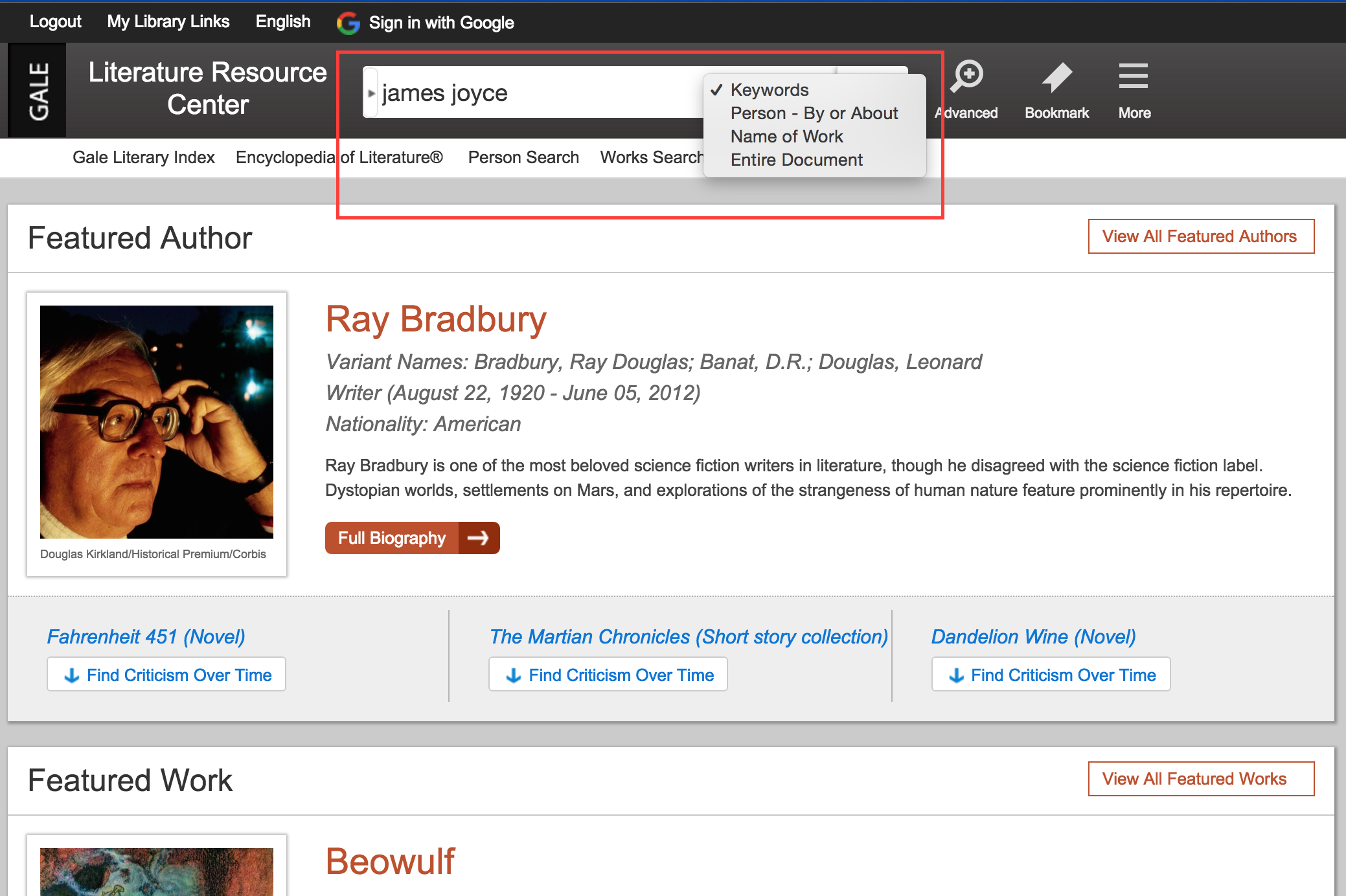 Learn More About an Author - English Language & Literature - Research ...