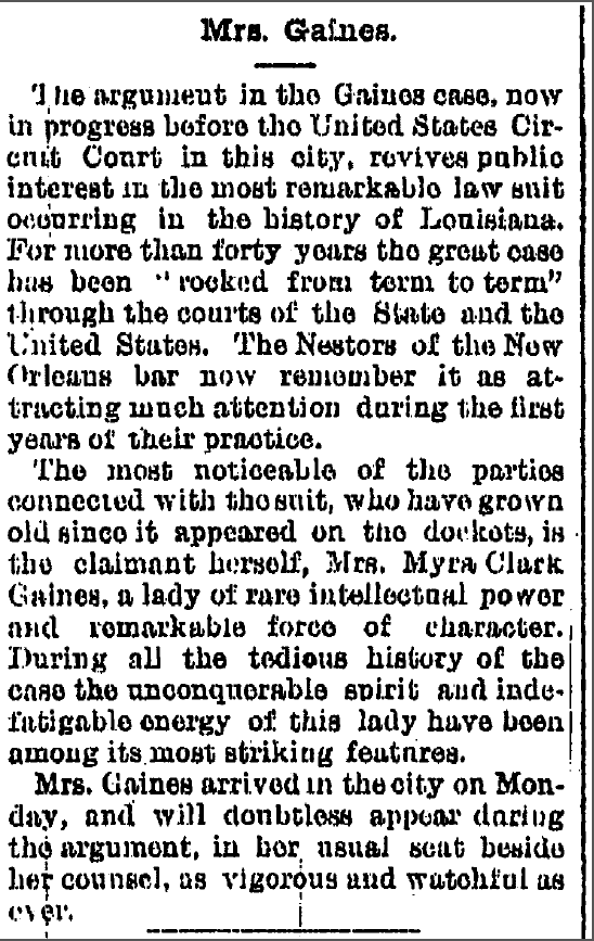 Lawsuits - Myra Clark Gaines: The Longest-Running Civil Lawsuit in America - LibGuides at Law ...