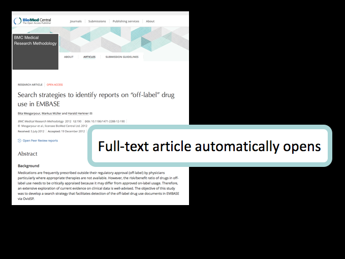 Full-Text Articles - EMBASE - Libraries at Texas Tech University Health ...