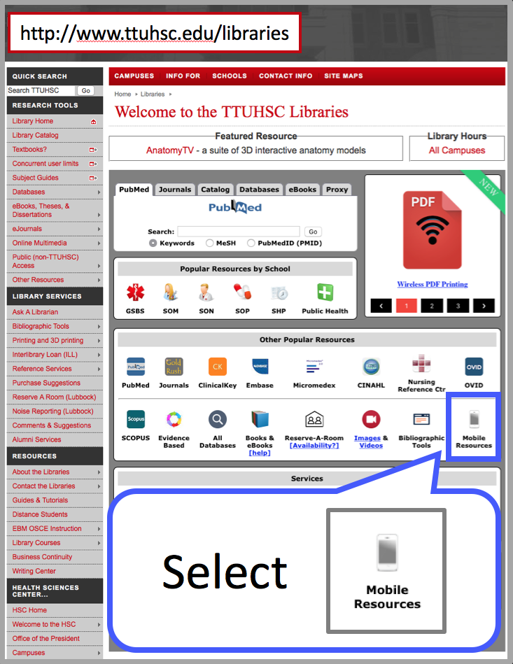 Mobile Resources - Internal Medicine Residents - Libraries at Texas ...