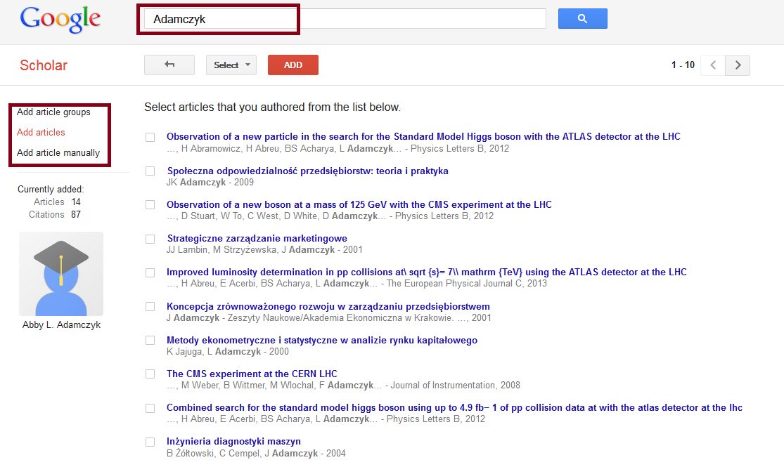 Google Scholar Citation Examples AANR