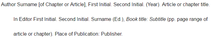 D Article Or Chapter In An Edited Book APA Citation Style 6th 