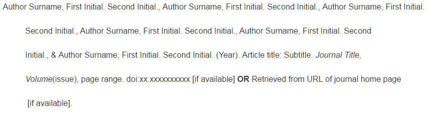 D Journal Article With 6 Or More Authors APA Citation Style 6th Edition LibGuides At 