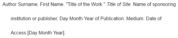 B. Document from a Web site - MLA Citation Style 7th Edition ...