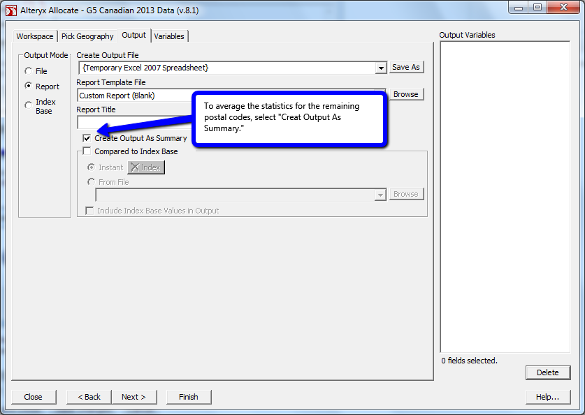 How to Combine Variables - EAG Canada Allocate Software Help - Library ...