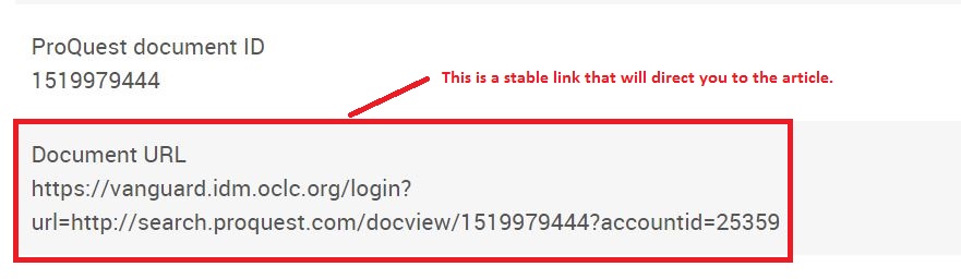 ProQuest - Linking - LibGuides at Vanguard University