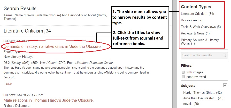 Criticism in Journal Articles - How to Find Literary Criticism ...