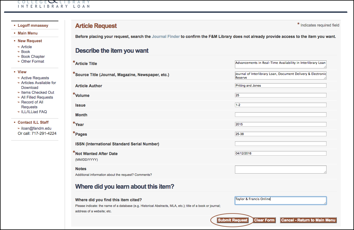Article & Book Chapter Requests - Interlibrary Loan at F&M - LibGuides ...