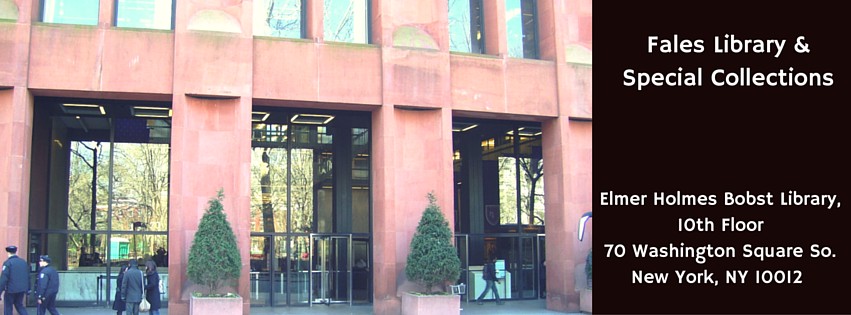 Nyu Library New York University Special Collections Library By