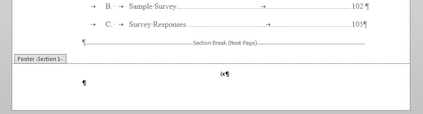 Microsoft Word Page Number Section Break Continue Craig Hanty1976