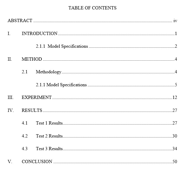  Table Of Contents Format For Research Paper Quick Answers Formatting 