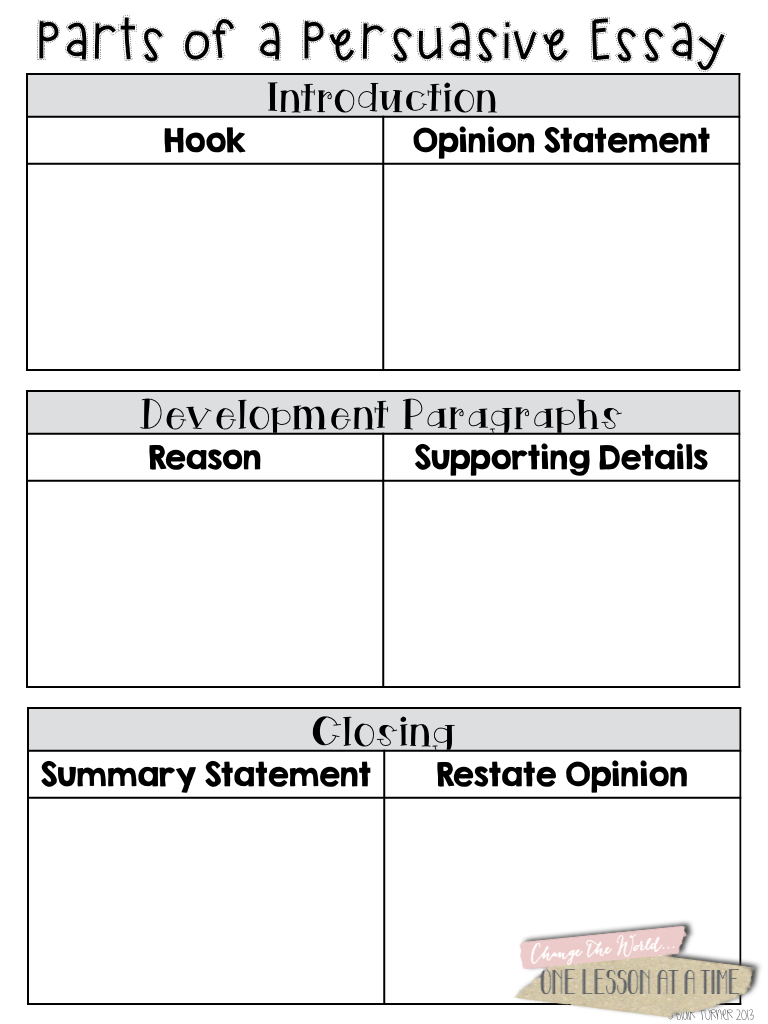  Persuasive Essay Structure Template Writing A Persuasive Essay Use This Structure 2022 10 20