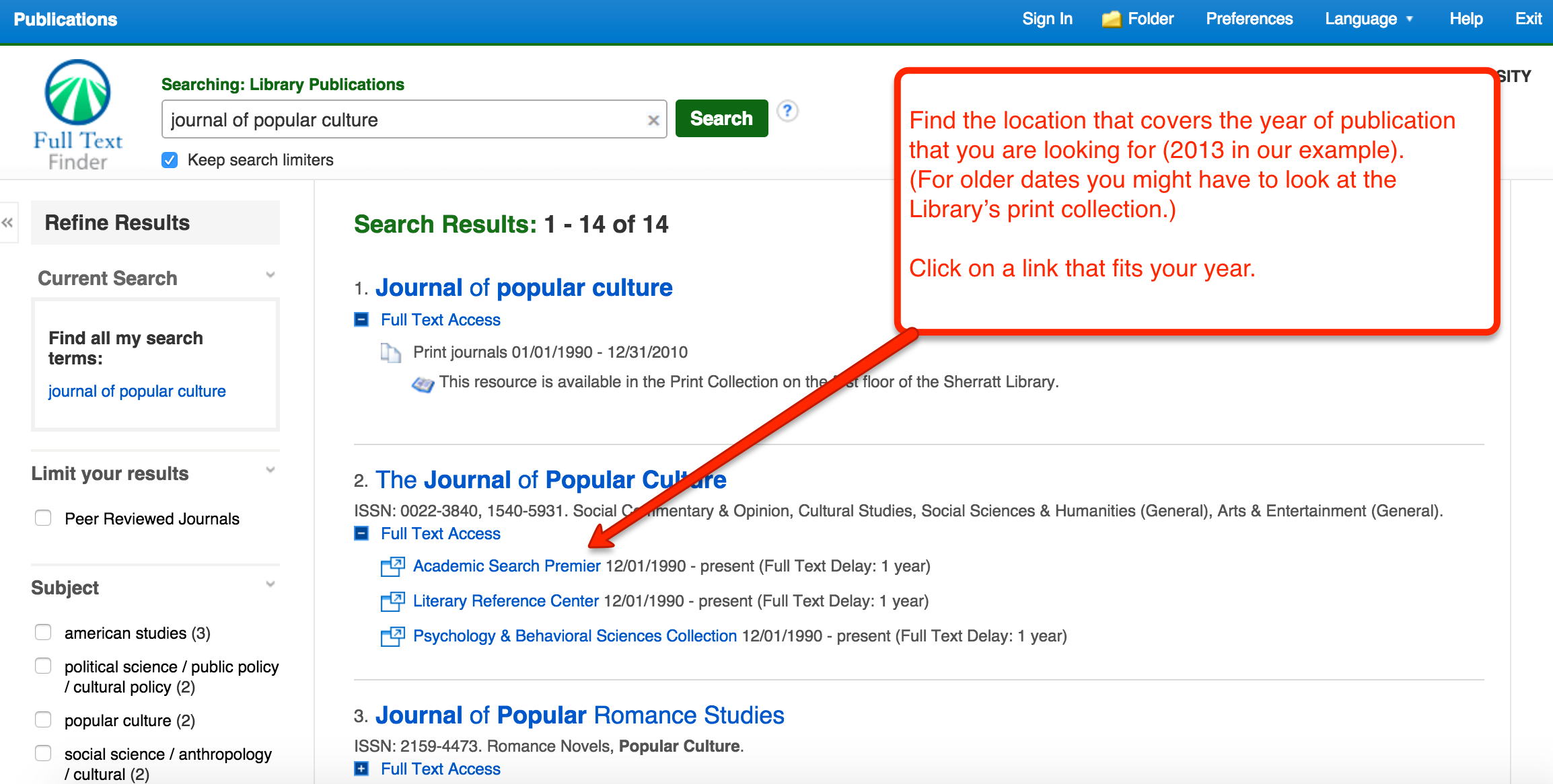 Find Journal By Title Information Literacy Library Research