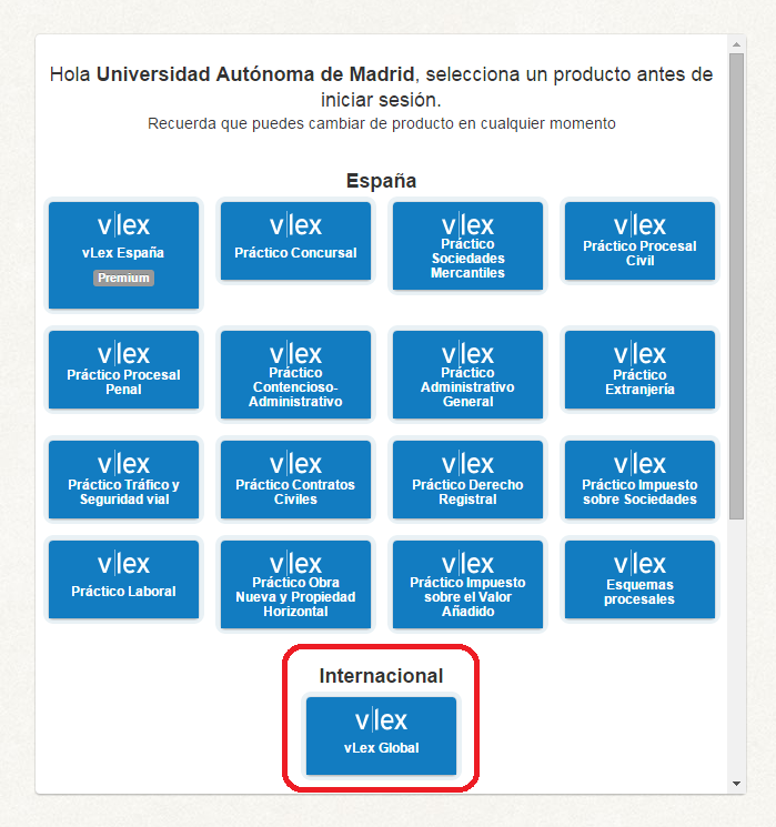 Inicio - vlex - Biblioguías at Universidad Autónoma de Madrid
